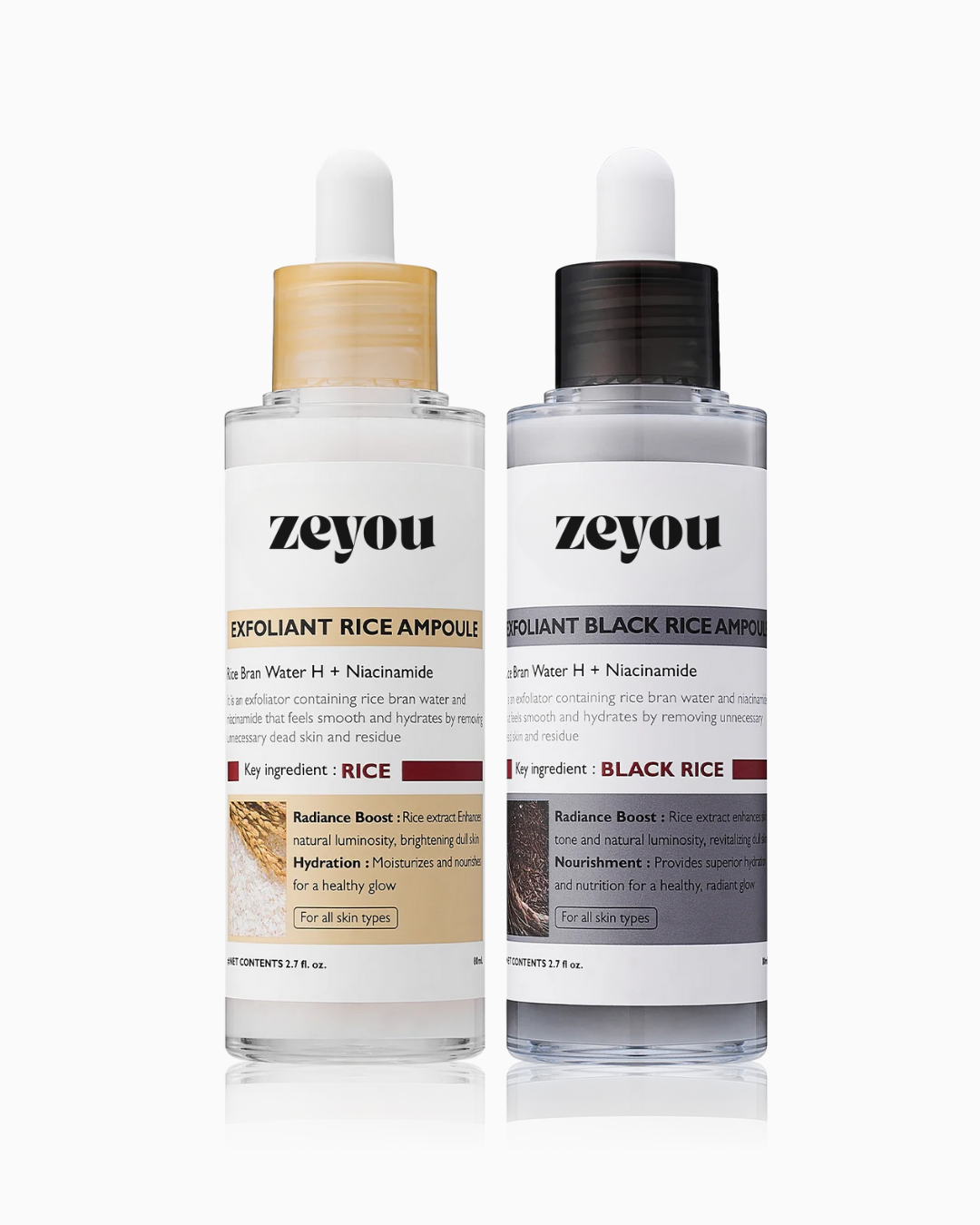 Reis Peel Shot Duo | Weiß & Schwarz Reis – Zeyou